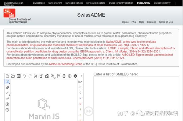 11个药物ADMET预测分析工具 - 知乎