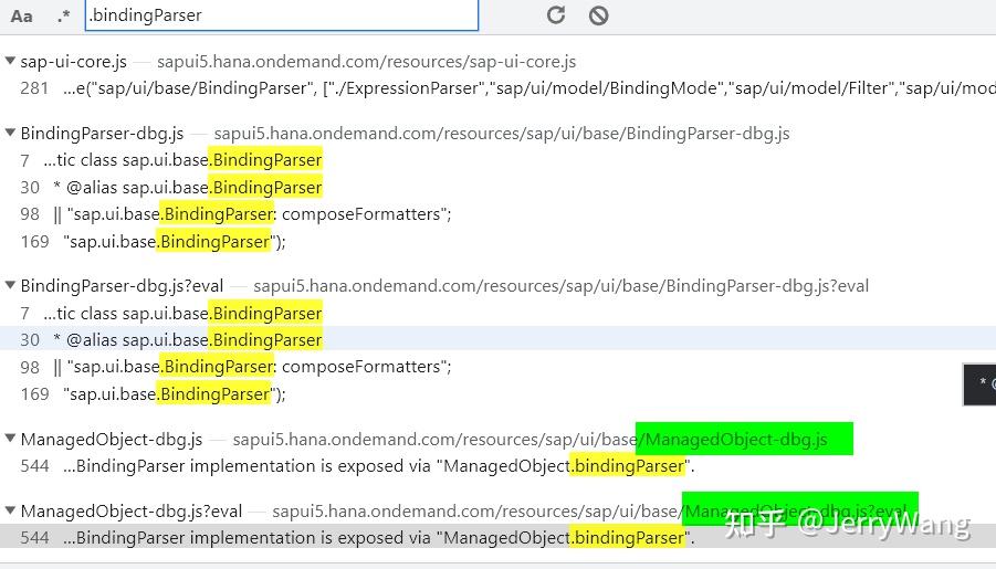 Chrome 开发者工具里根据关键字搜索，结果列表里的 JavaScript 文件名后面跟的 'eval' 是什么含义 - 知乎
