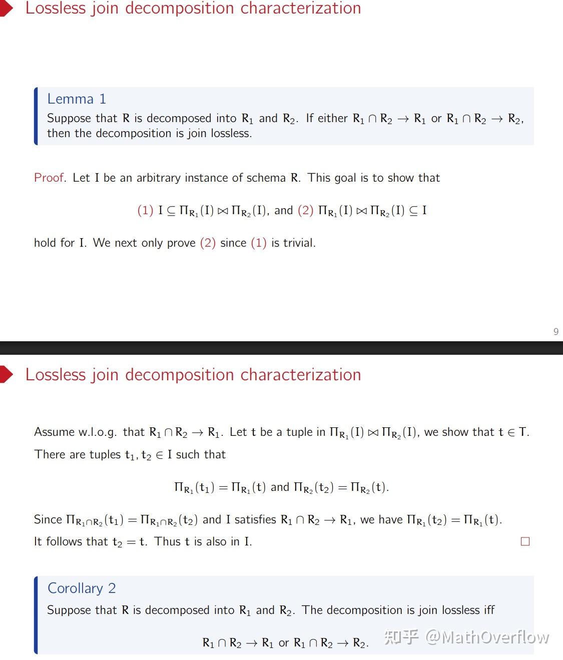 Lossless join decomposition & BCNF - 知乎