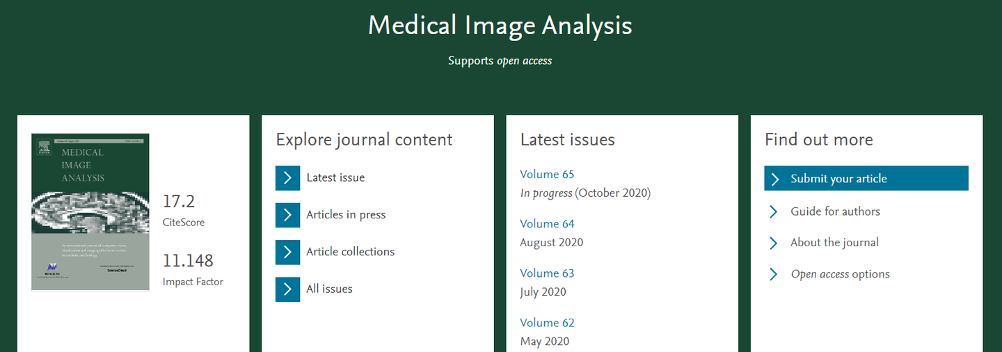 期刊品鉴：Medical Image Analysis (MedIA) - 知乎