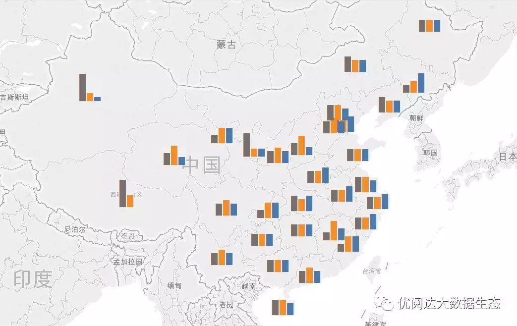 举个栗子！tableau 技巧（65）：教你在地图中创建条形图 知乎