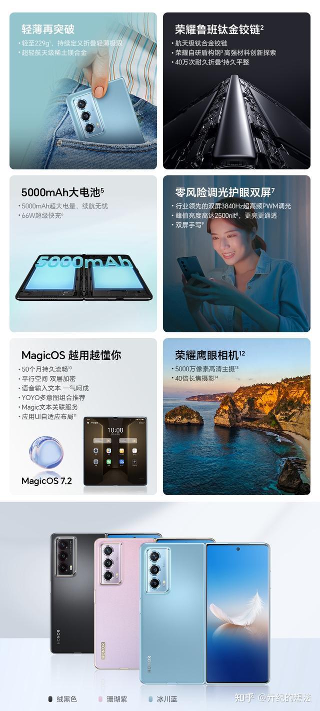 仅229克！荣耀Magic Vs2正式发布：12GB+256GB版6999元 - 知乎