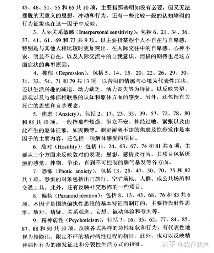 SCL-90（Symptom Checklist-90）-一种常用自测心理量表 - 知乎