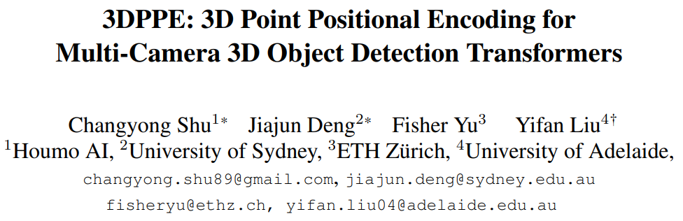后摩前沿 | 3DPEE：利用3D点编码提升PETRV1/V2及StreamPETR性能 - 知乎