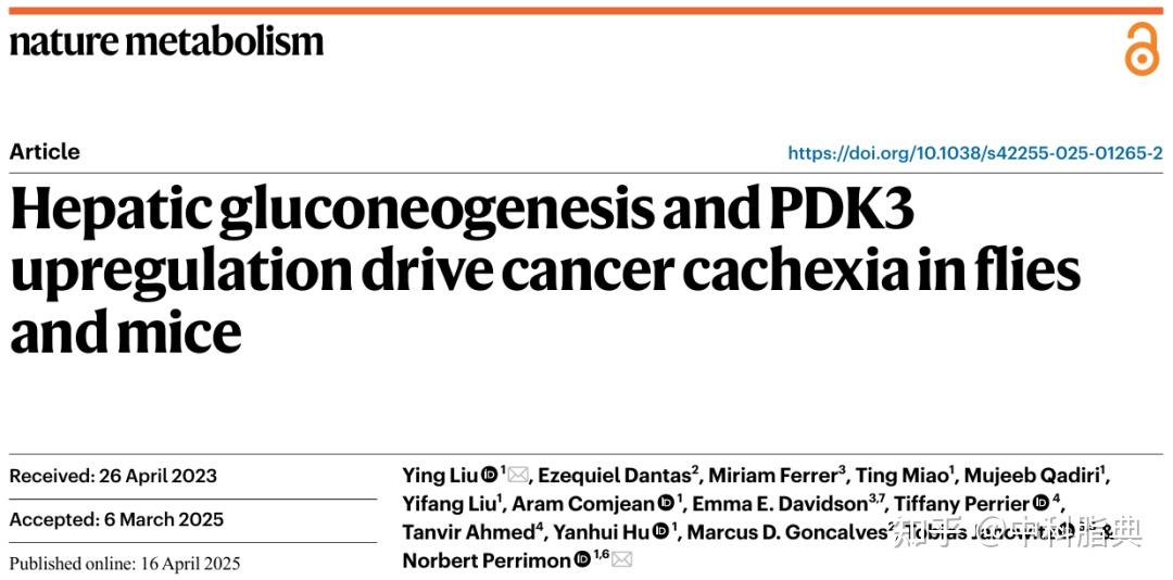 Nature Metabolism：癌症恶病质治疗曙光：PDK3能否成为关键“救星”？ - 知乎