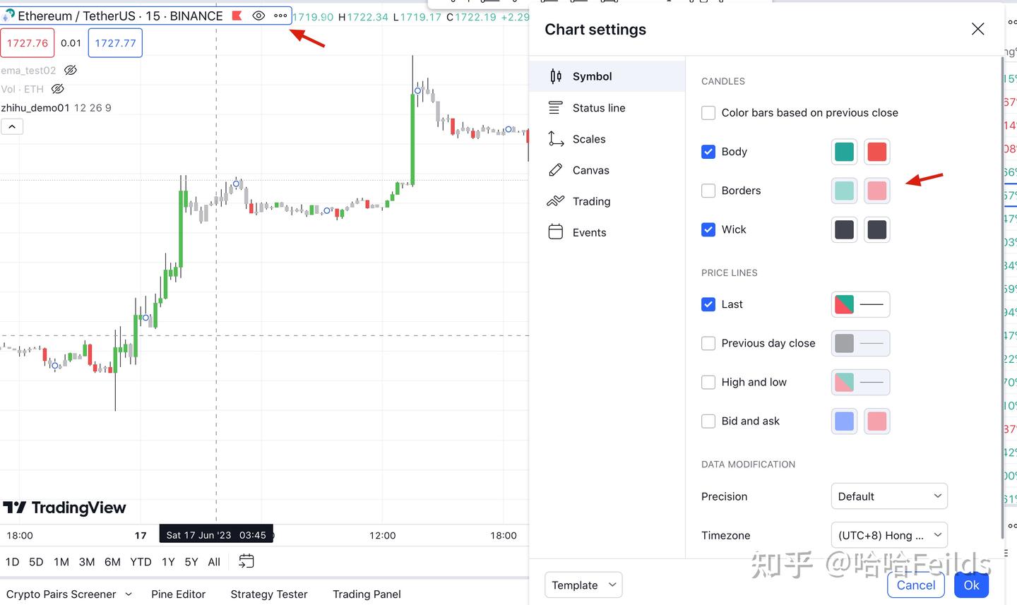 使用Pine Script语言在TradingView上使用变色K线 - 知乎