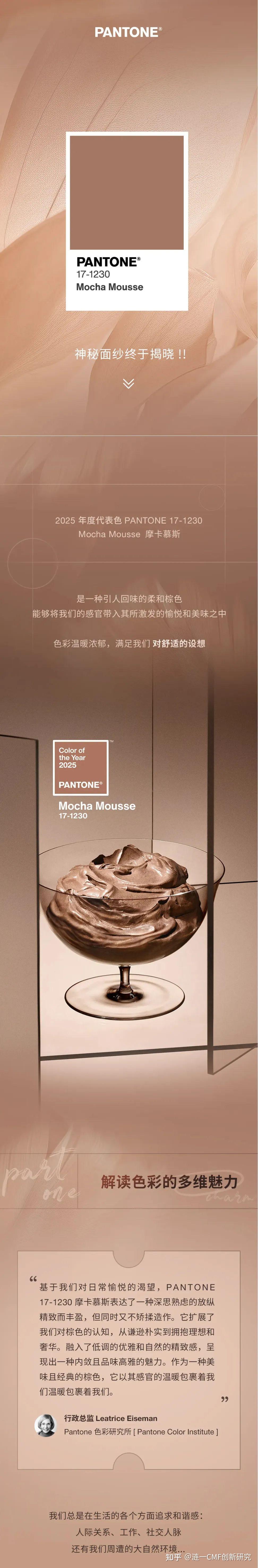 CMF色彩 | Pantone 2025年度代表色正式发布：Mocha Mousse，一种柔和棕色 - 知乎