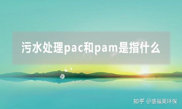 污水处理pac和pam是指什么 - 知乎