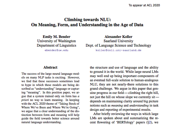 华人学生斩获最佳论文、最佳Demo论文，ACL 2020获奖论文全部揭晓！ - 知乎