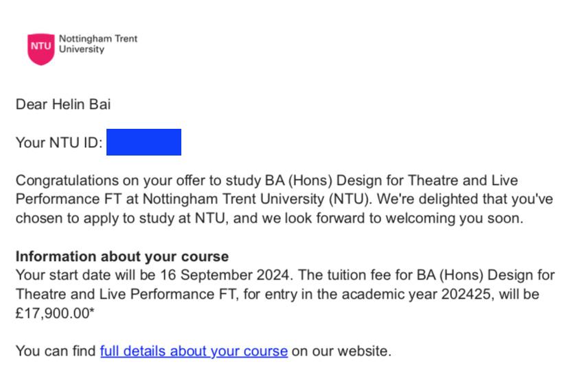 BTEC Offer｜白荷琳：斩获伦敦艺术大学+金史密斯学院等本科4封Offer！ - 知乎