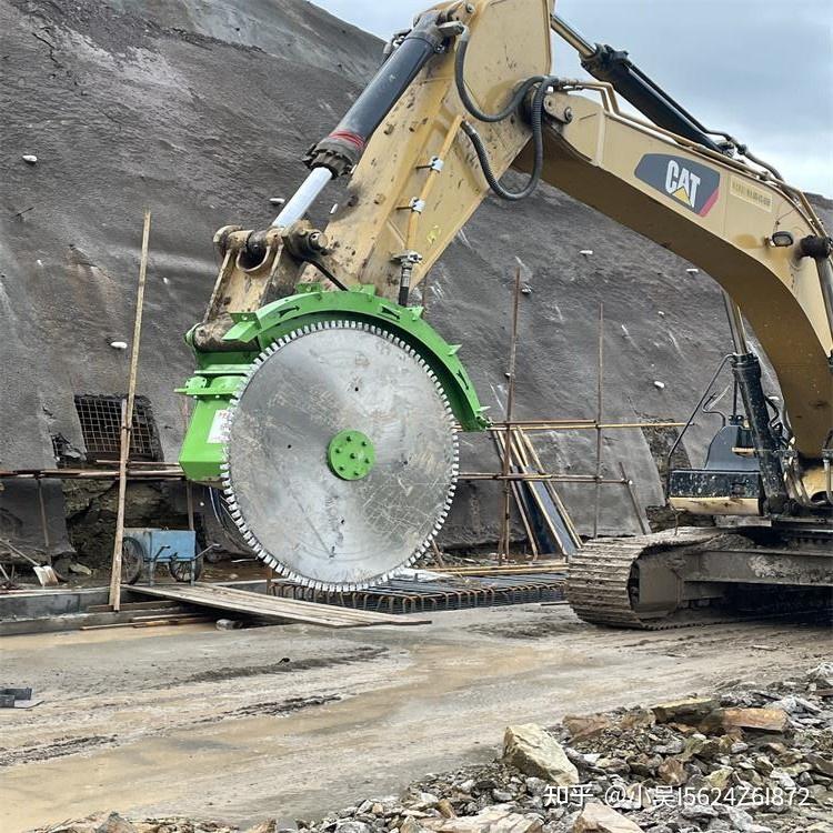岩石荒料开山锯I56 矿山机械岩石锯24Z6 挖掘机岩石圆盘锯I872 - 知乎