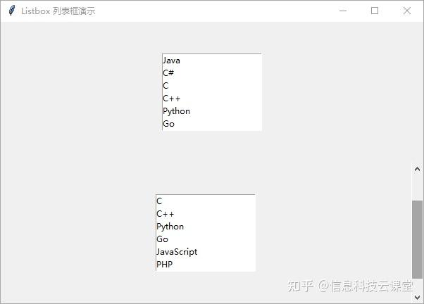 Python Gui 编程：tkinter 初学者入门指南——列表框 知乎