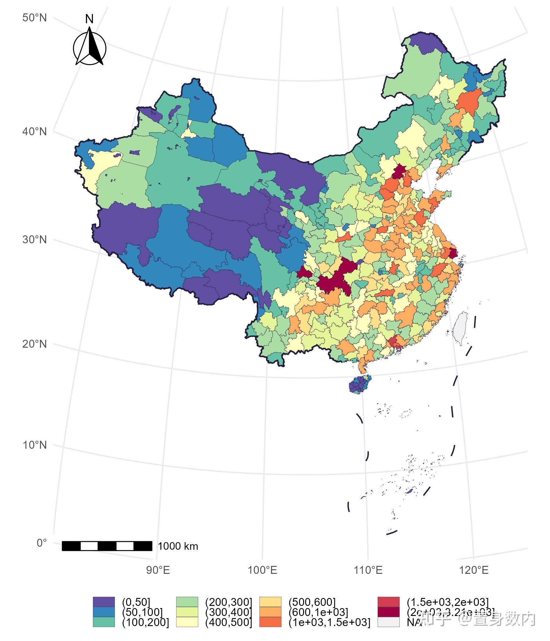 R语言ggplot2绘制规范的中国地图（省市县三级） - 知乎
