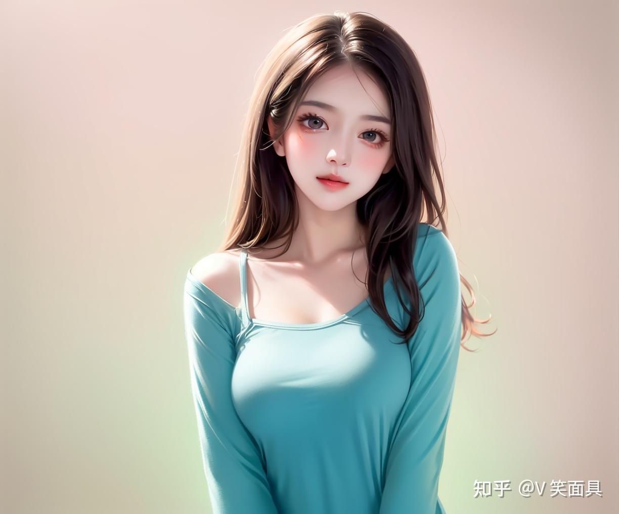 AI绘画2.5D美女，少量tag 生成虚幻背景，秀发飘逸的少女【tag+模型+lora】 - 知乎