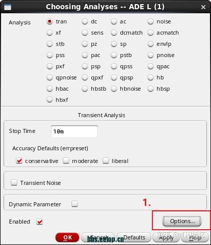 virtuoso tran仿真中设置各个节点的初始电压和电流|观察想看的tran仿真时间点 - 知乎