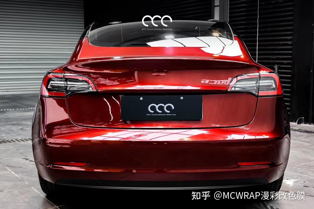 特斯拉Model 3漫彩改色膜 PET液态金属龙血红 - 知乎