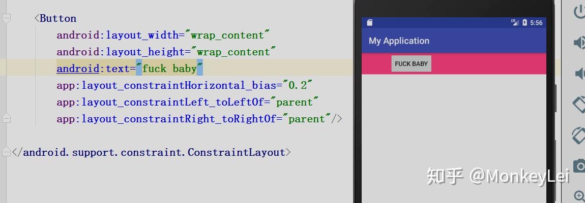 Android-ConstraintLayout(约束布局)-Chains链(链条布局,Nice) - 知乎