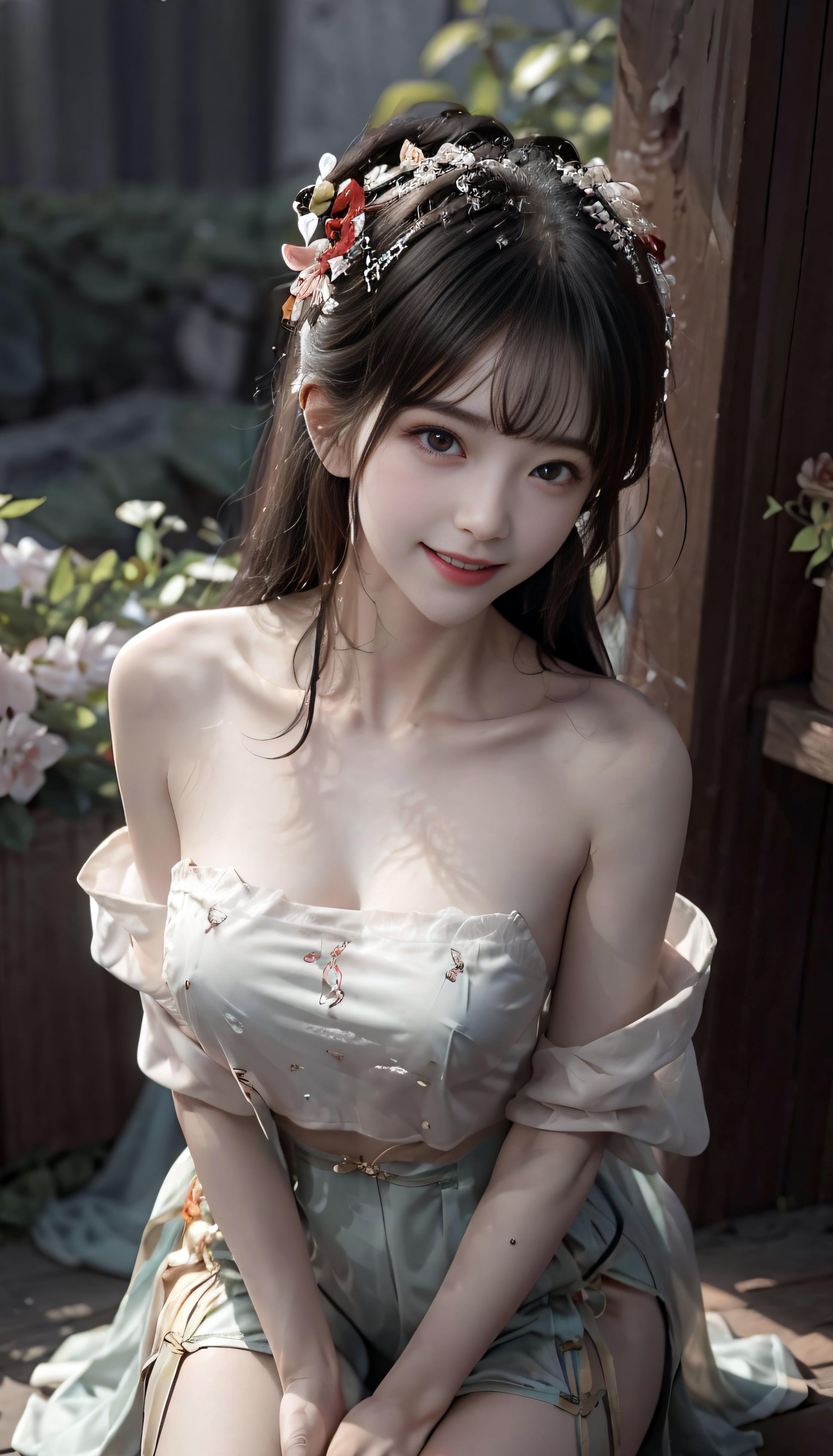 AI绘画美女多图系列9—《长安三万里》古风肚兜女60+P（此系列专栏会持续更新不同风格美女图） - 知乎