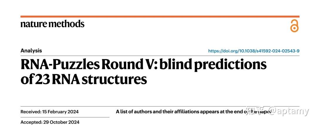Nature Methods：RNA 结构预测（RNA-Puzzles Round V） - 知乎