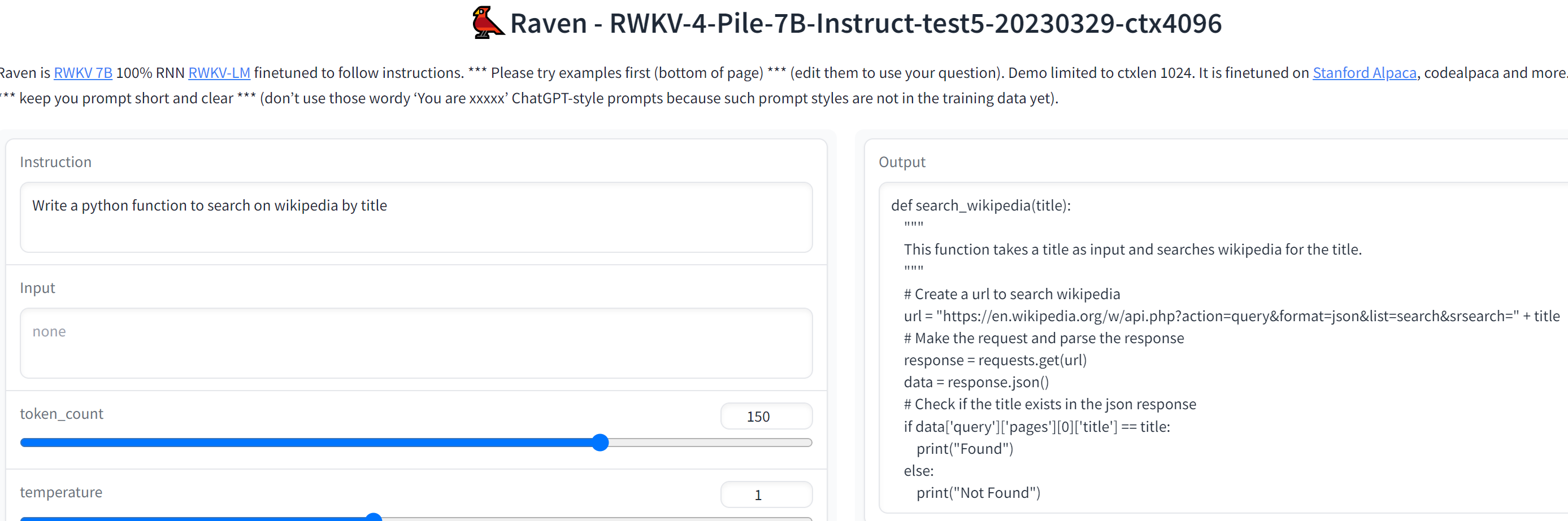 发布几个RWKV的Chat模型（包括英文和中文）7B/14B欢迎大家玩 - 知乎