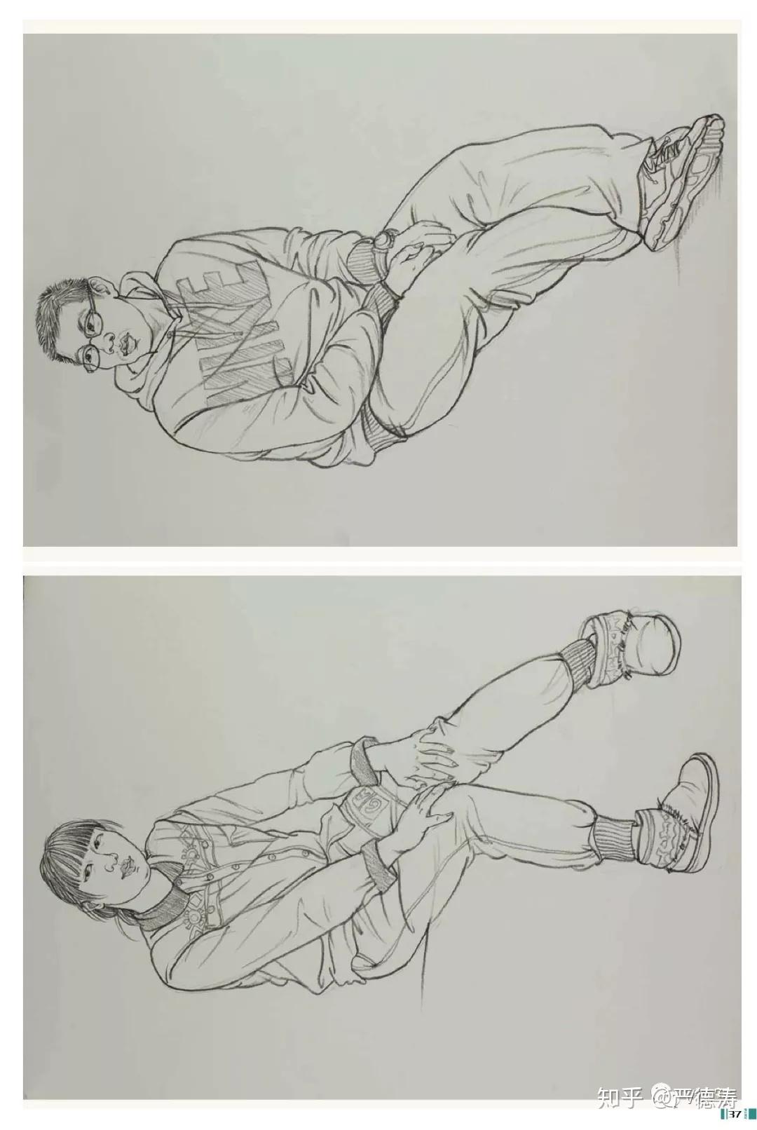 速写 | 线性速写人物动态临摹参考素材图片 - 知乎