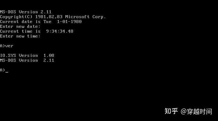 穿越时间的操作系统界面考古1-MS-DOS的历史与彩色命令提示符 - 知乎