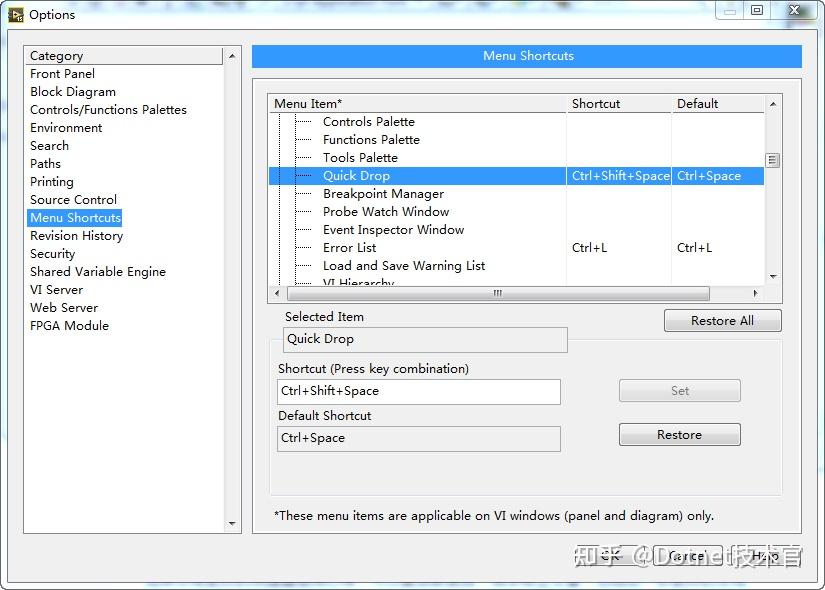 Labview快捷键收藏 - 知乎