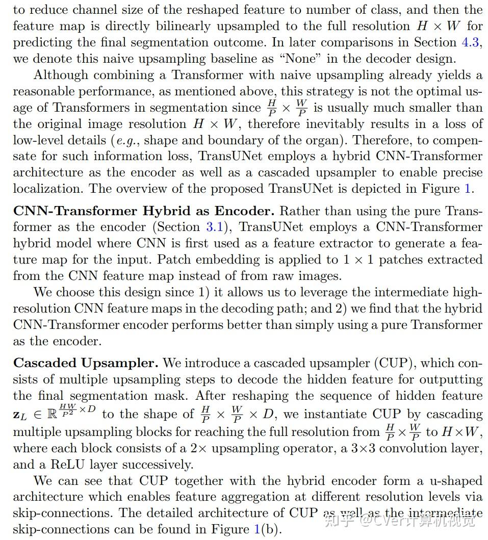 TransUNet：用于医学图像分割的Transformers强大编码器 - 知乎