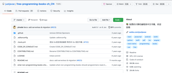 Github 85k 点赞：计算机电子书大白嫖 - 知乎