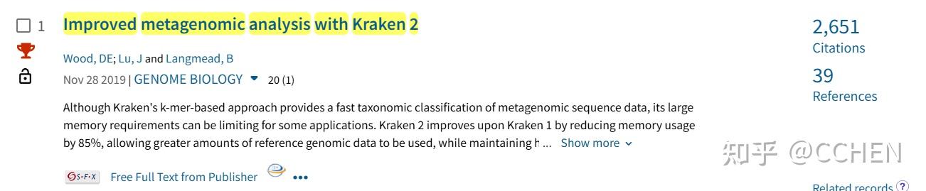 kraken2 使用教程 - 知乎