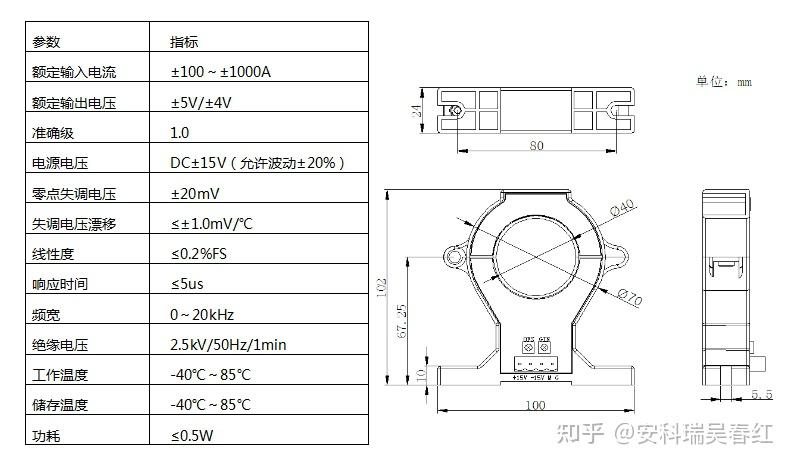 AHKC-EKB开口霍尔电流传感器 - 知乎