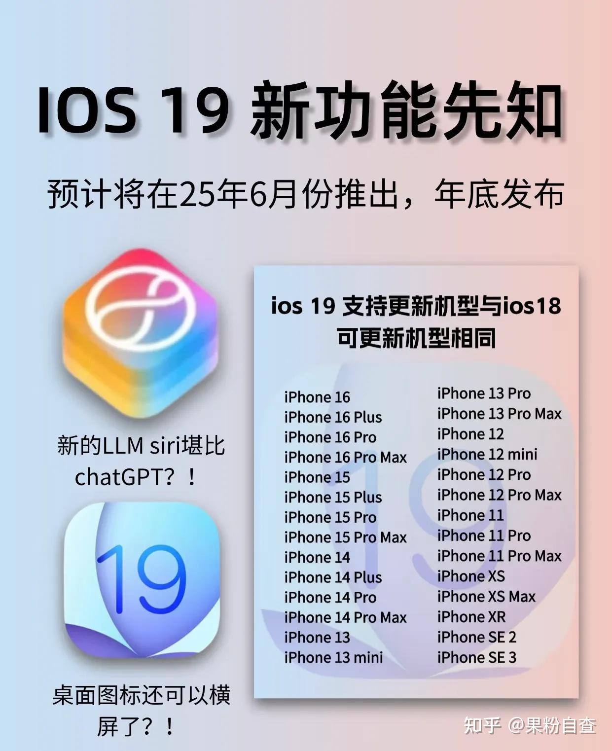 IOS 19支持机型和新功能！抢先看！ - 知乎