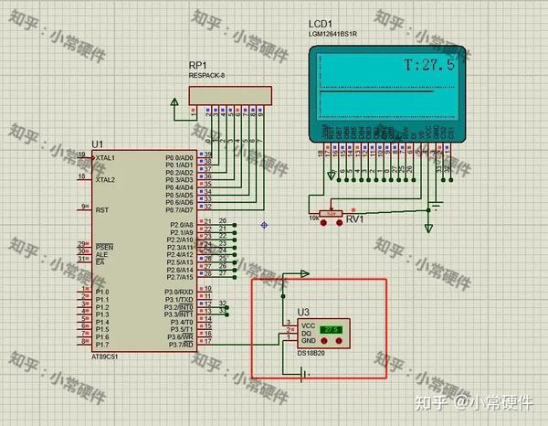 基于51单片机的温度显示-LCD12864（含Keil程序和Proteus文件） - 知乎