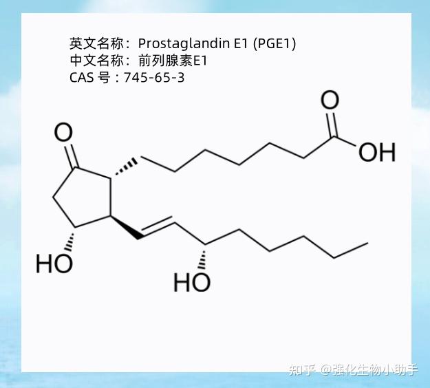 Prostaglandin E1 (PGE1)从化学式到作用机制的“极简指南” - 知乎