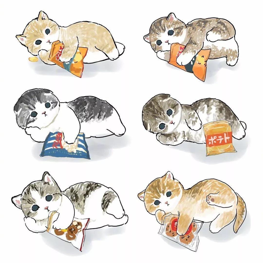 有哪些可以作为壁纸的可爱的卡通猫图片? 知乎
