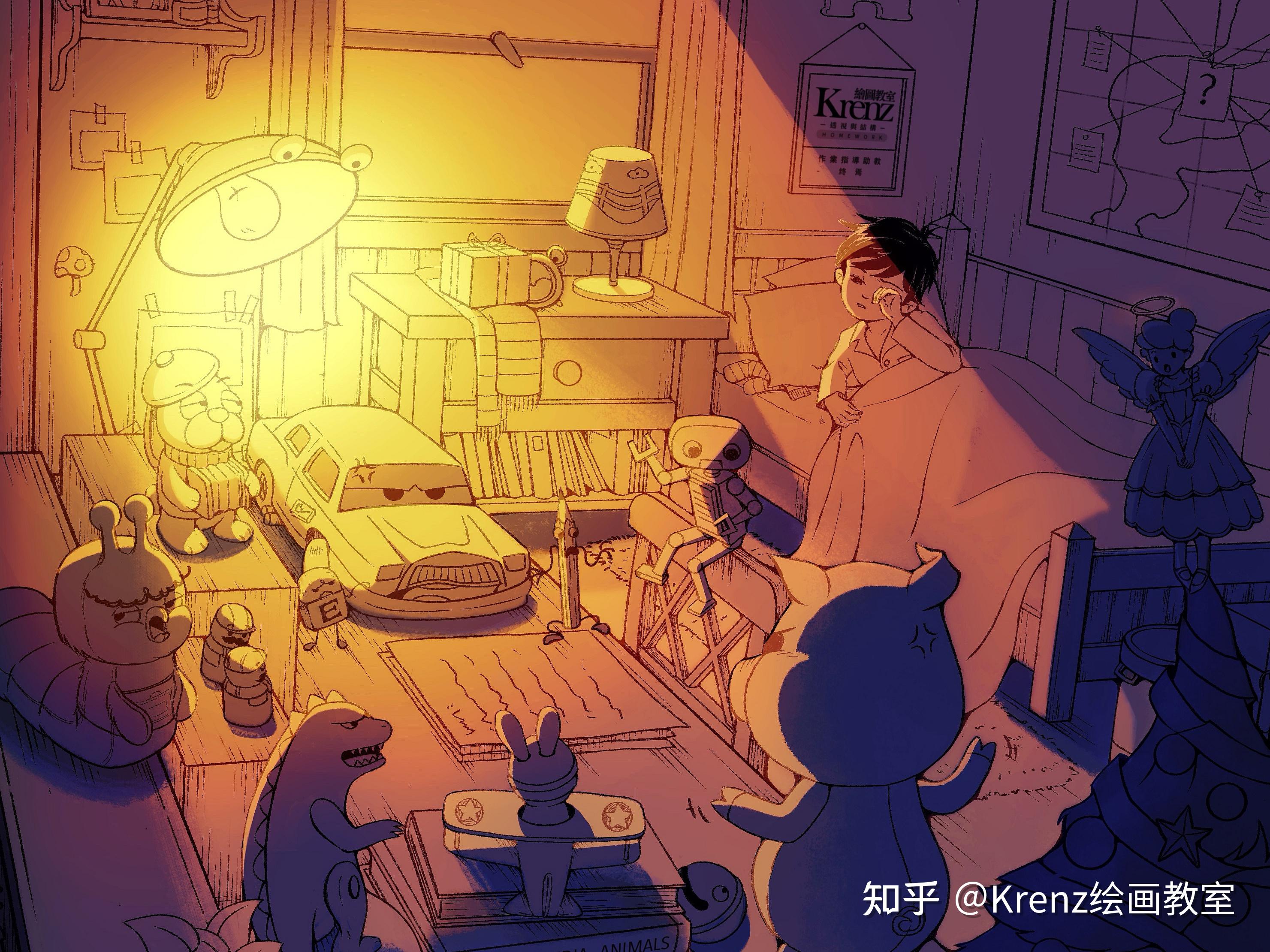 Krenz绘画教室【优秀作业心得】基础透视与结构-0098 - 知乎