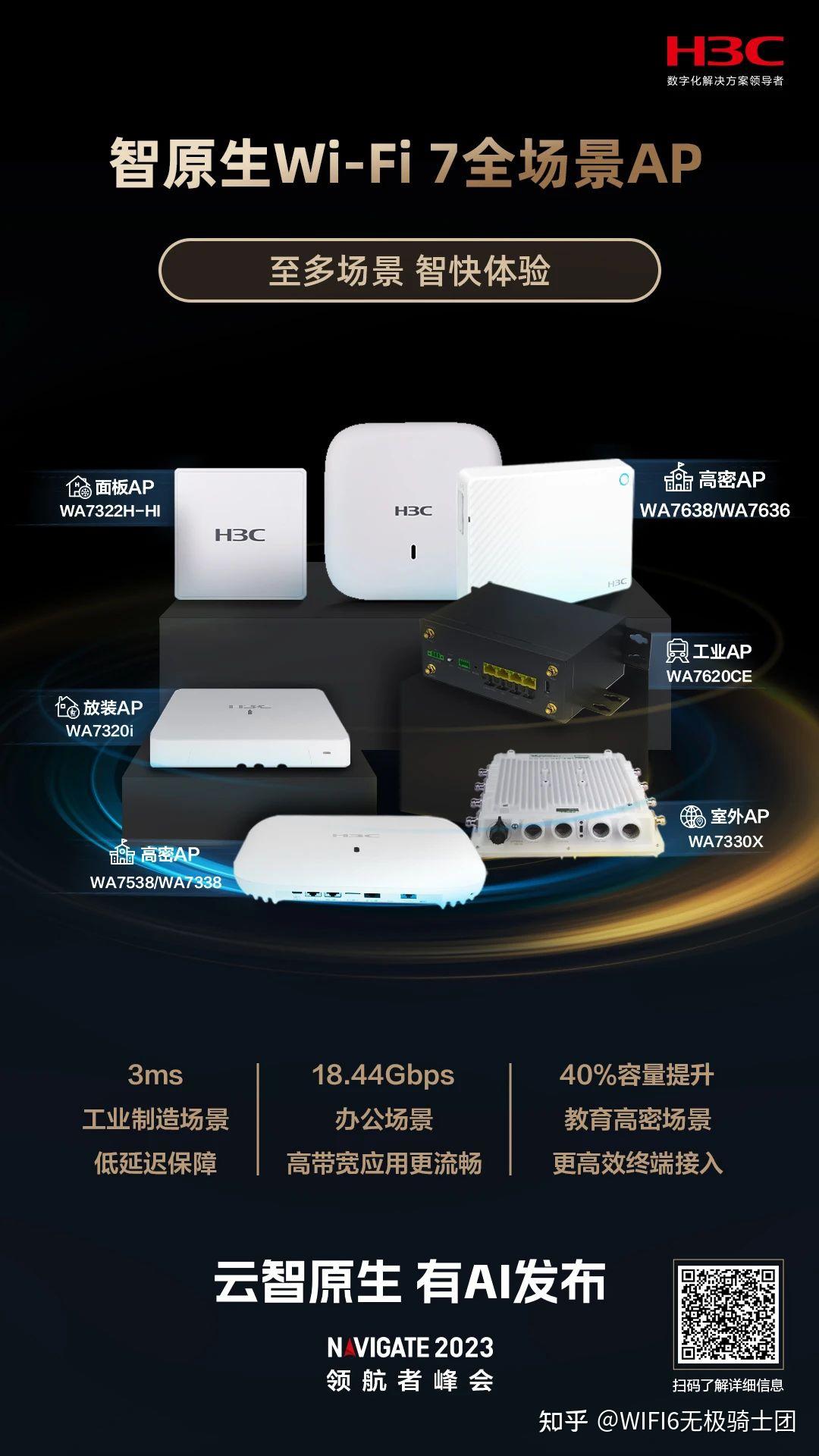 智快体验 如“7”而至 丨 新华三率先发布全场景Wi-Fi 7 AP【华三 我们资源OK 但是 稍微 服务相对某捷差点~】 - 知乎