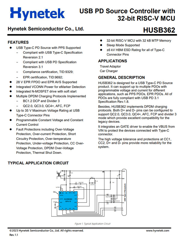 高性能、高效率、广兼容性，慧能泰推出3款RISC-V内核快充协议芯片 - 知乎