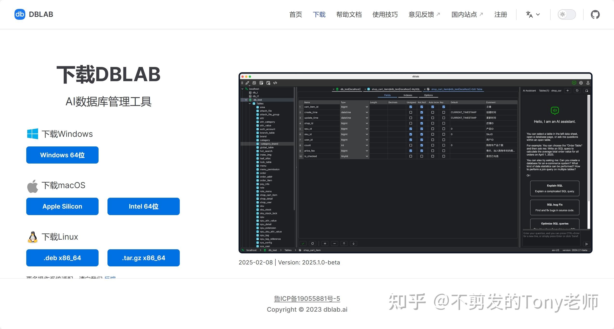 DBLab：一个免费的AI数据库管理工具 - 知乎