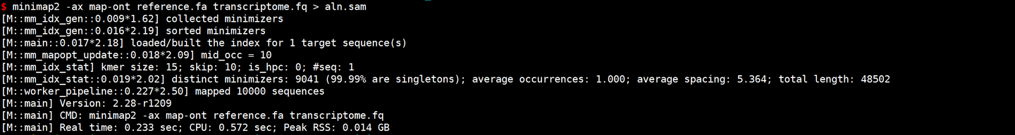 通用序列比对程序Minimap2软件的使用 - 知乎