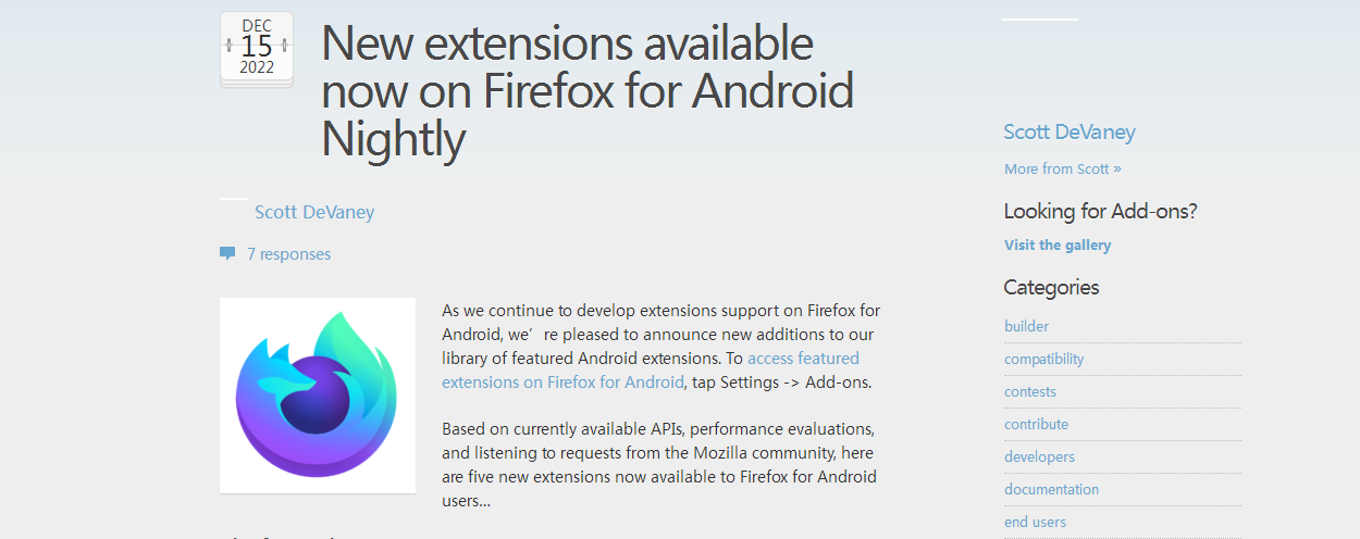 【电子前哨】Firefox for Android Nightly 增加五个新的附加组件 - 知乎