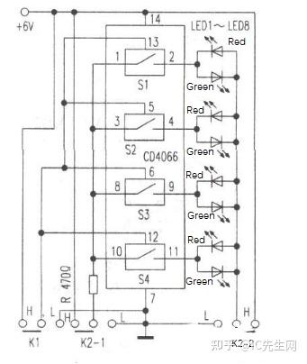 CD4066典型应用电路示例 - 知乎