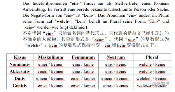 【德语最难区分】不定代词（ein/kein）和不定冠词的极简辨析 - 知乎