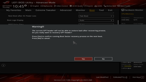 华硕主板 BIOS POST 提示——GPT header corruption has been detected…… - 知乎
