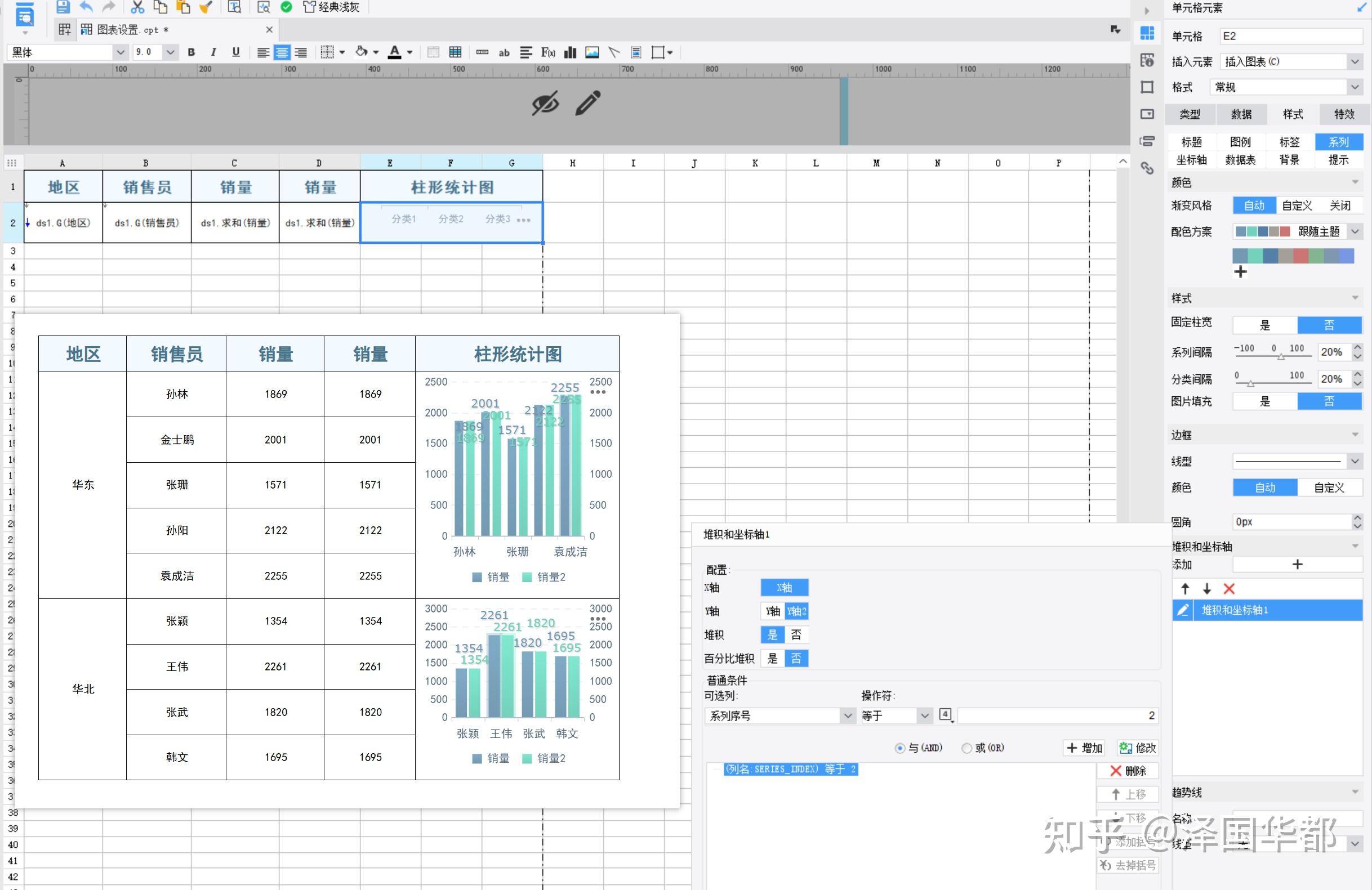 FineReport(5）图表使用基础 - 知乎