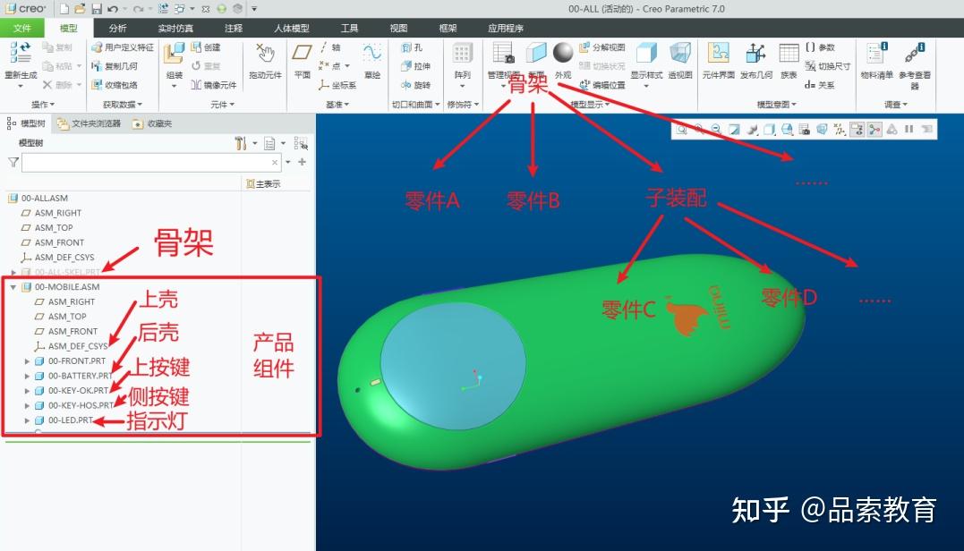 【Proe建模】Proe-Creo的Top-Down骨架建模介绍！ - 知乎