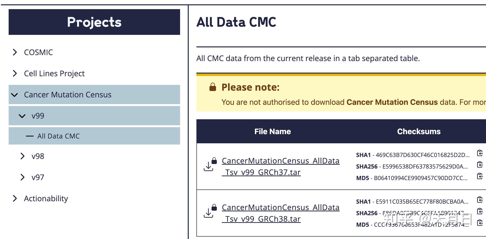 下载 COSMIC 数据 - 知乎