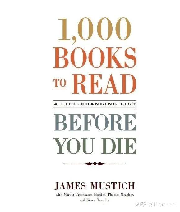 改变一生的书单: 1,000 Books to Read Before You Die 一生必读的1000本书 - 知乎