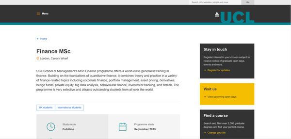 UCL金融学不再要求GRE/GMAT了！英国G5大学金融学最新申请要求盘点 - 知乎