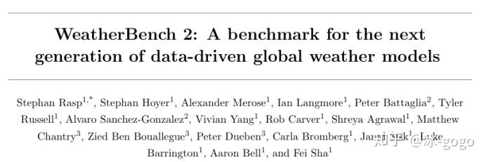 Weatherbench 2 - 知乎